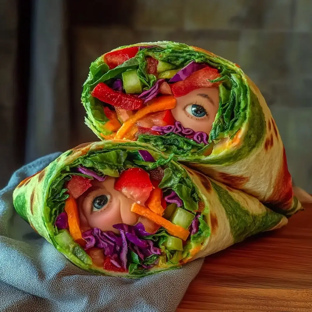 Dr. Seuss Rainbow Veggie Wraps - Bensrecipes