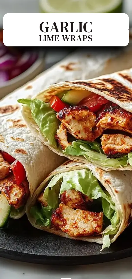 Spicy Garlic Lime Chicken Wraps - Bensrecipes