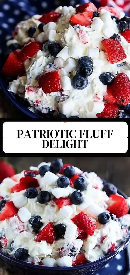 Red White & Blue Fluff Salad - Bensrecipes